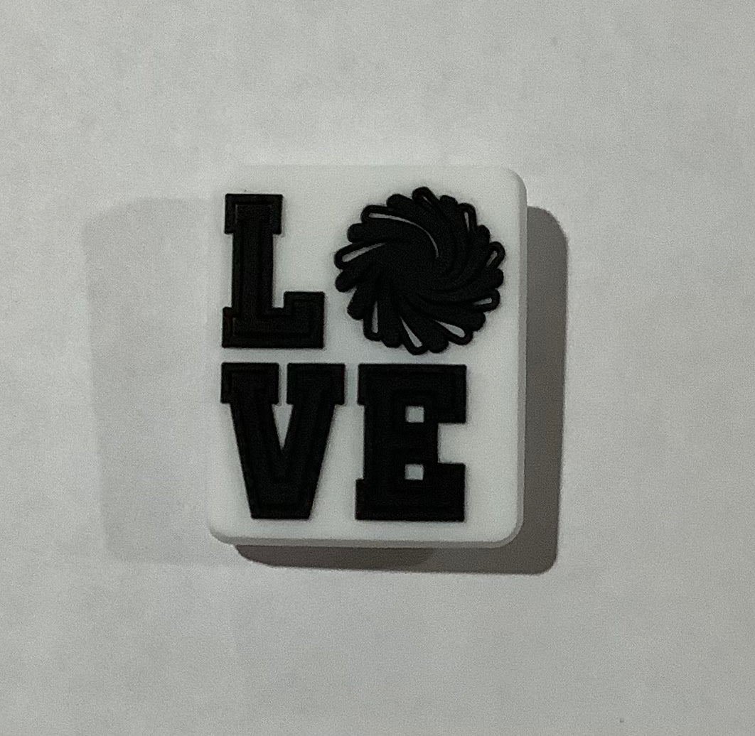 Jibbitz Cheer Love White — Spectrum Movement